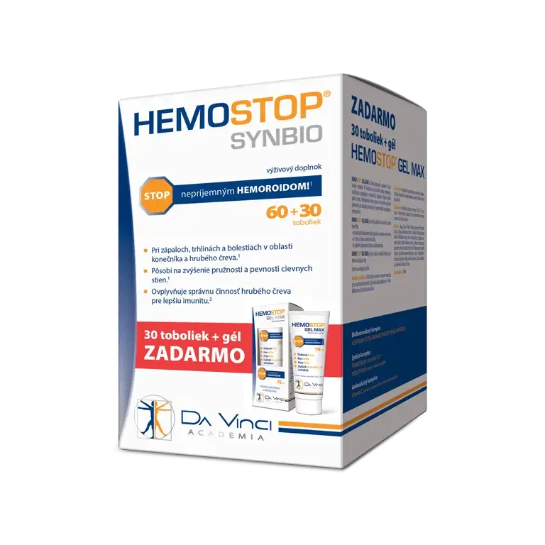 HEMOSTOP SYNBIO 90 tabliet + gél 75 mlst - MEDIKAMENT.sk