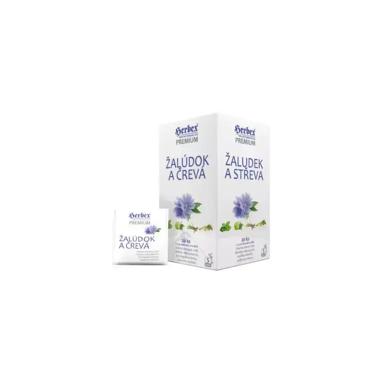 HERBEX Premium žalúdok a črevá bylinný čaj 20 x 1,5 g - MEDIKAMENT.sk