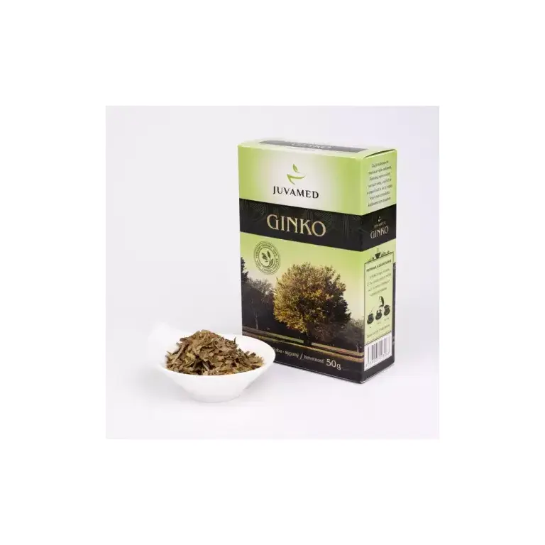 JUVAMED GINKO BILOBA ČAJ - LIST sypaný 50 g - MEDIKAMENT.sk