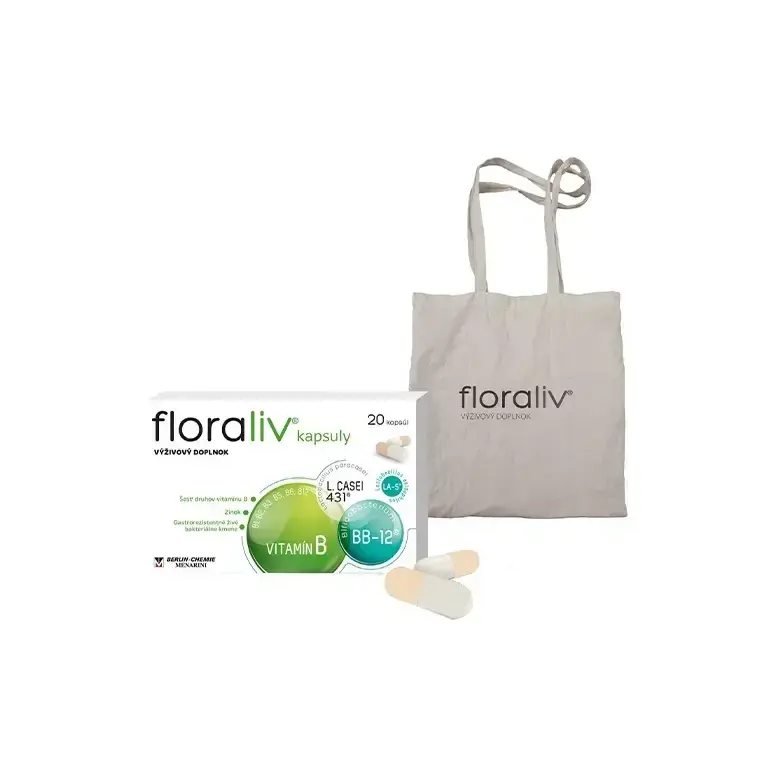 Floraliv balíček Floraliv kapsuly 20 ks + taška, 1x1 set - MEDIKAMENT.sk