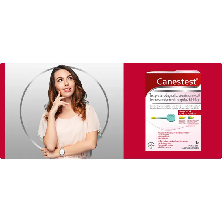 Canestest test na samodiagnostiku vaginálnych infekcií 1 ks - MEDIKAMENT.sk