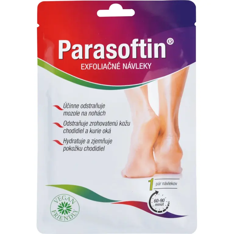 PARASOFTIN Exfoliačné ponožky 1 set - MEDIKAMENT.sk