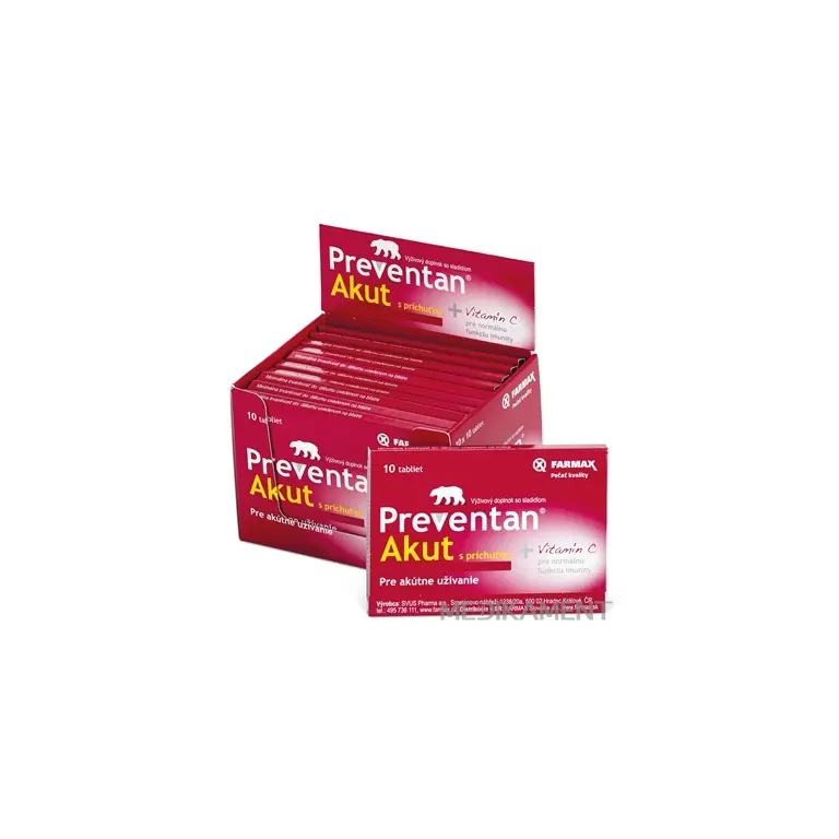 FARMAX Preventan Akut s novou príchuťou, box tbl (obohatený o vitamín C ...