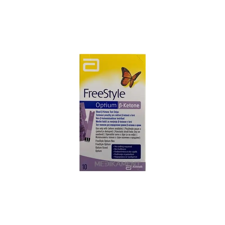 FreeStyle Optium beta-Ketone testovacie prúžky zistenie hladiny ketónov ...