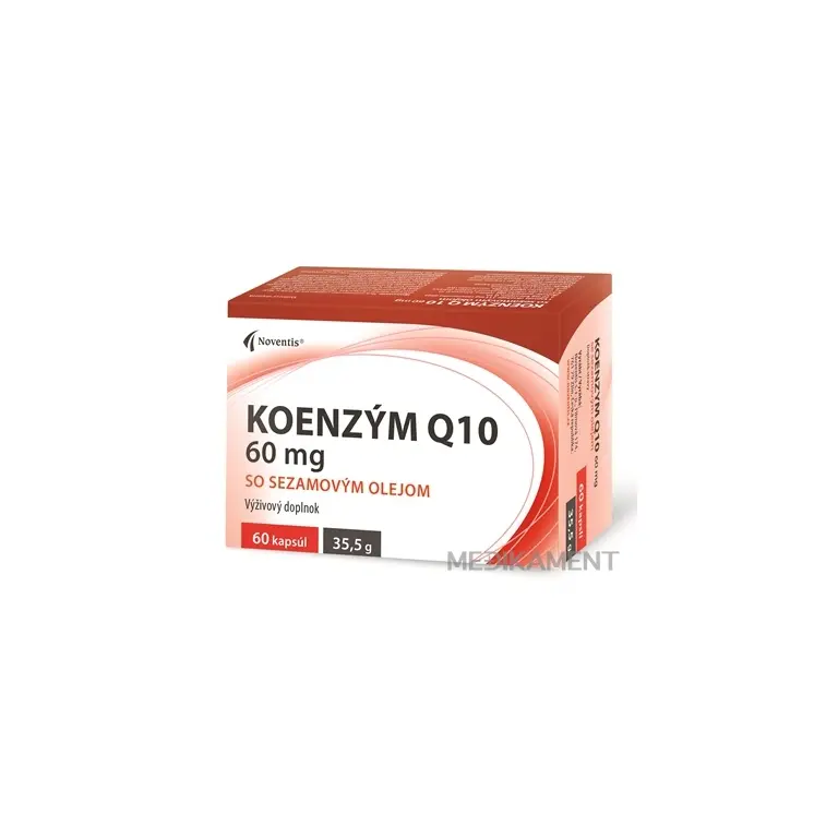 Noventis Koenzým Q10 60 mg so sezamovým olejom kapsuly 60 ks ...
