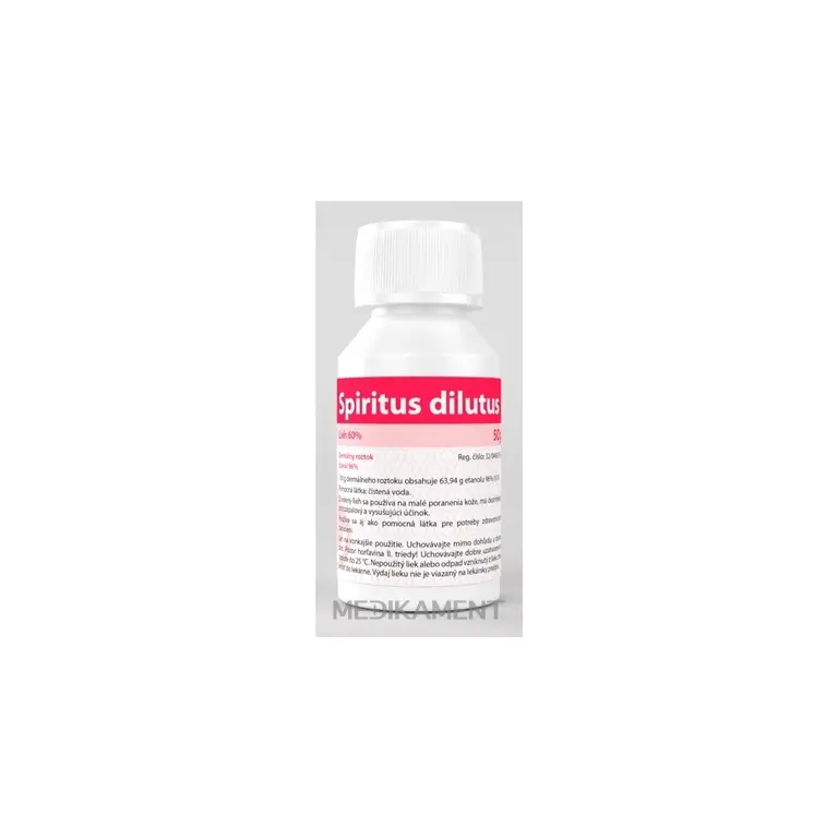 Spiritus dilutus roztok 50 g - MEDIKAMENT.sk