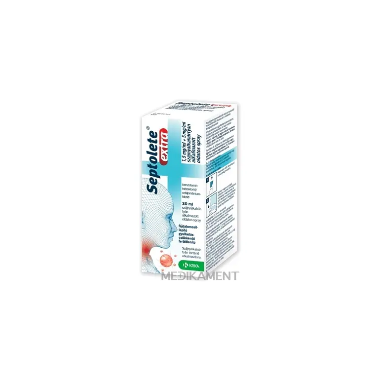 SEPTOLETE extra 1,5 mg/ml + 5 mg/ml sprej 30 ml - MEDIKAMENT.sk
