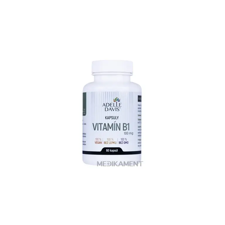 Adelle Davis VITAMÍN B1 tiamín 100 mg kapsule 60 ks - MEDIKAMENT.sk