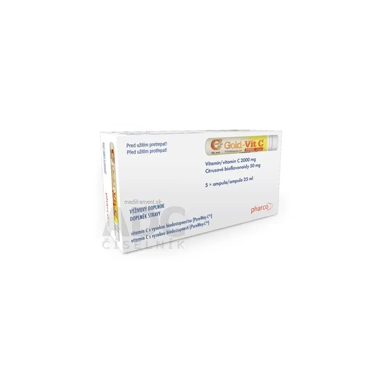 Gold-Vit C 2000 mg shot ampule 5x25 ml - MEDIKAMENT.sk